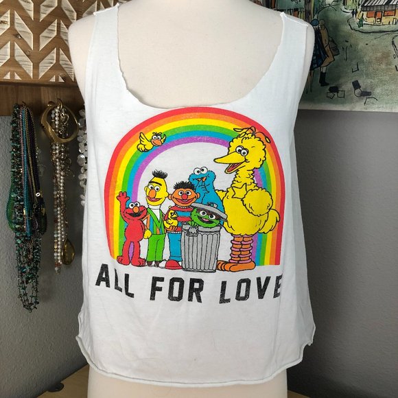 Sesame Street | Tops | Sesame Street All For Love Cropped Top | Poshmark